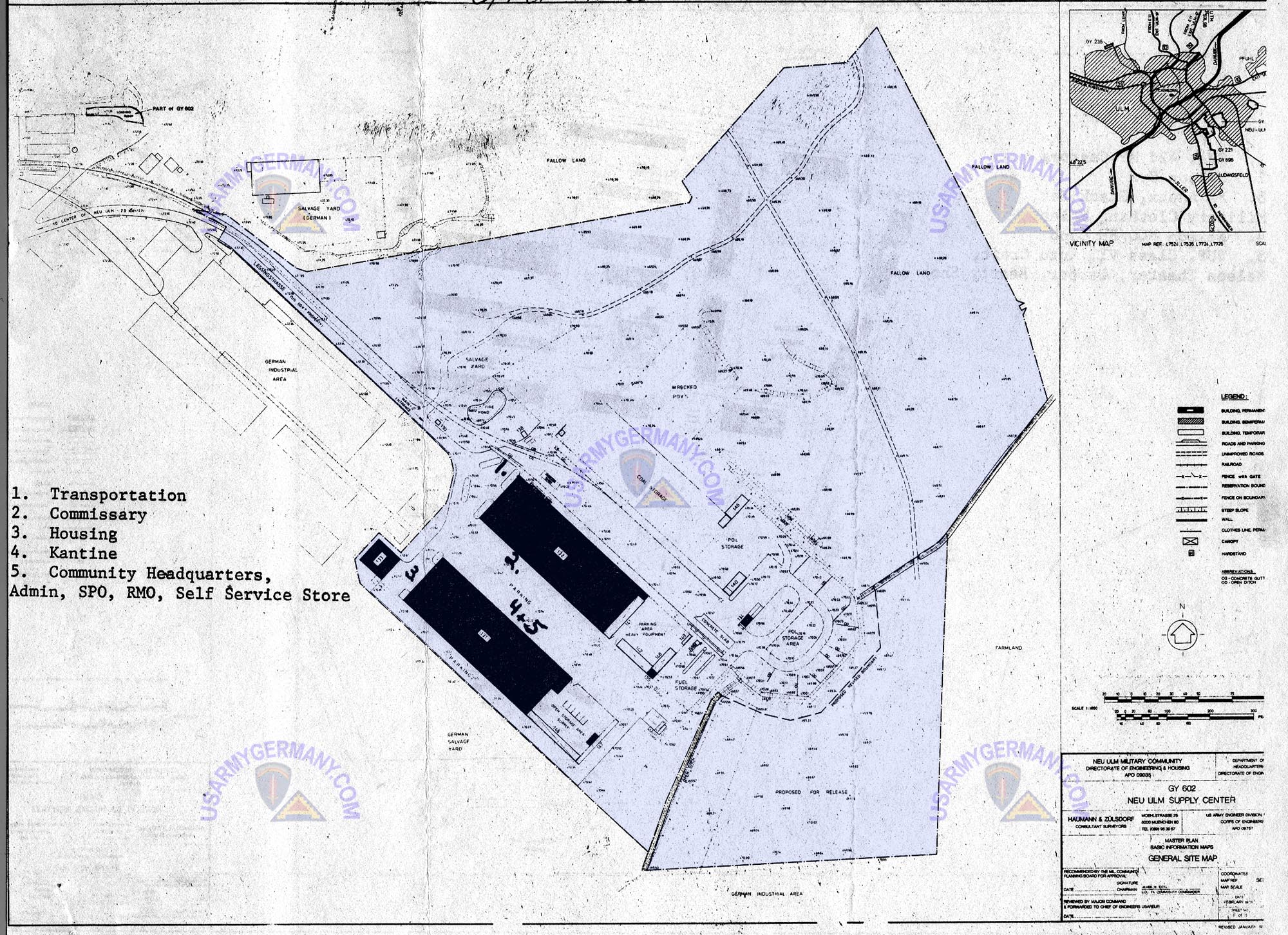 USAREUR Installation Maps - Supply Cen 1978
